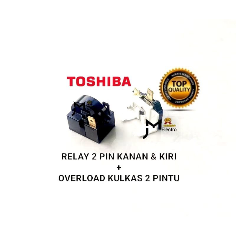 Jual RELAY PTC OVERLOAD KULKAS TOSHIBA ORI 1 DAN 2 PINTU # RELAI SATU ...