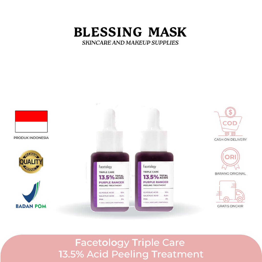 Jual FACETOLOGY Triple Care 13.5% Total Acids Purple Ranger Peeling ...