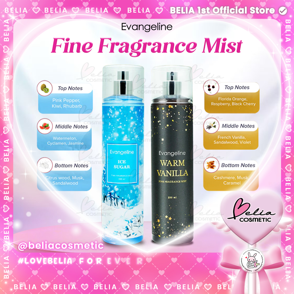 Jual BELIA EVANGELINE Fine Fragrance Mist 250ML | Parfum Wanita | Warm ...