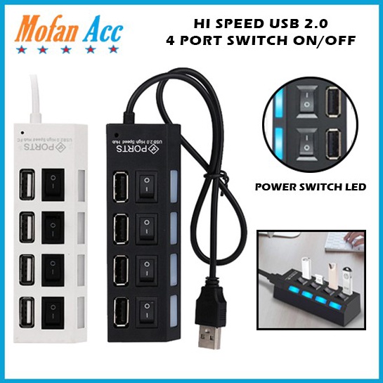 Jual Diskon 35 Produk Terpilih USB Hub 4 Port Output On Off Saklar 4 IN ...