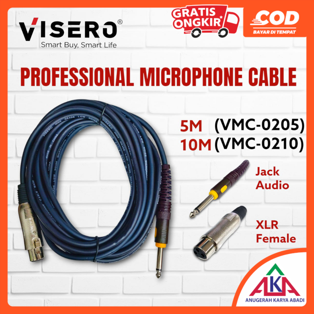 Jual Kabel Mic Berkualitas Original OSMOND / LAVELA / VISERO 5M / 10M ...