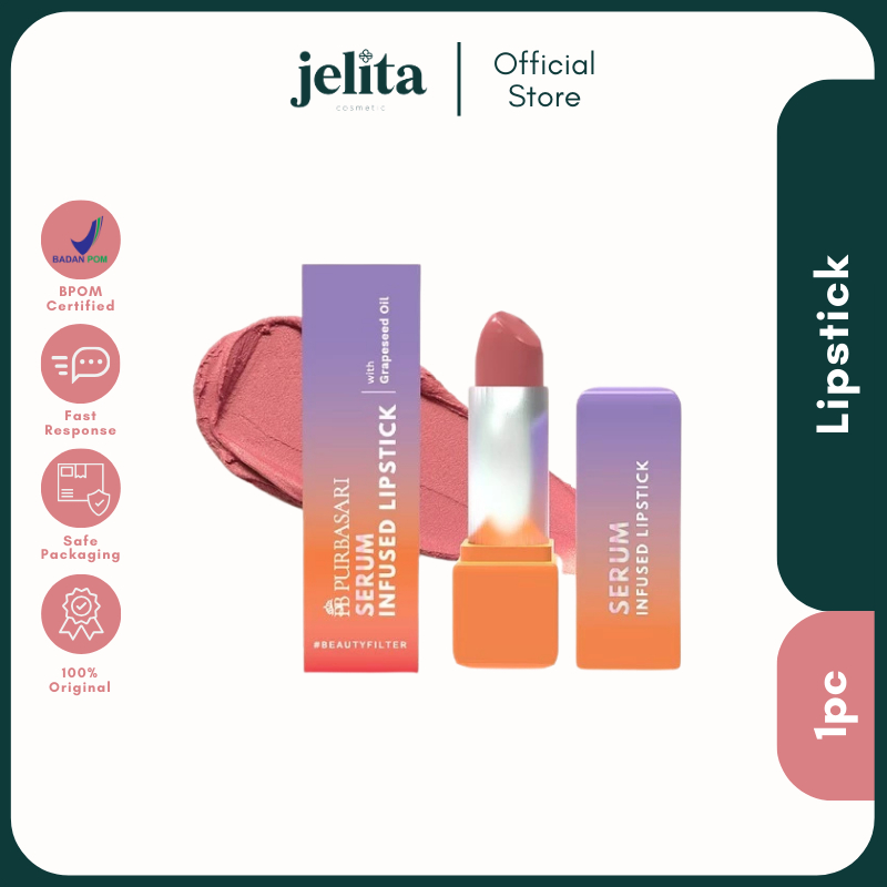 Jual Jelita Cosmetics - Purbasari Serum Infused Lipstick | Shopee Indonesia