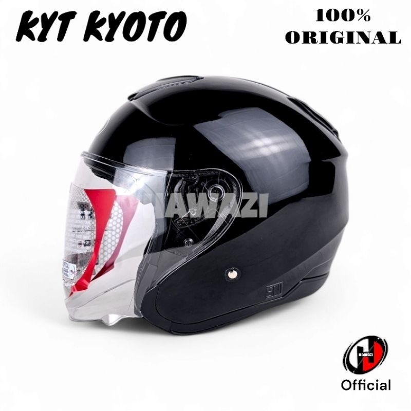 Jual Kyt Kyoto Solid Hitam Glossy | Kyt Kyoto Original | Shopee Indonesia