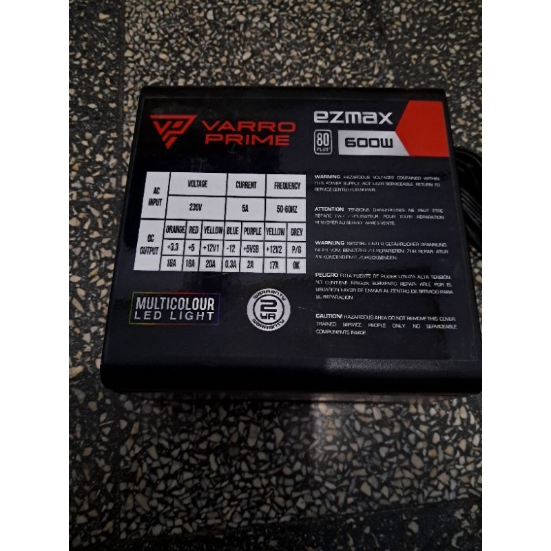 Jual PSU Varro Prime Ezmax 600W 80 Plus Bekas | Shopee Indonesia