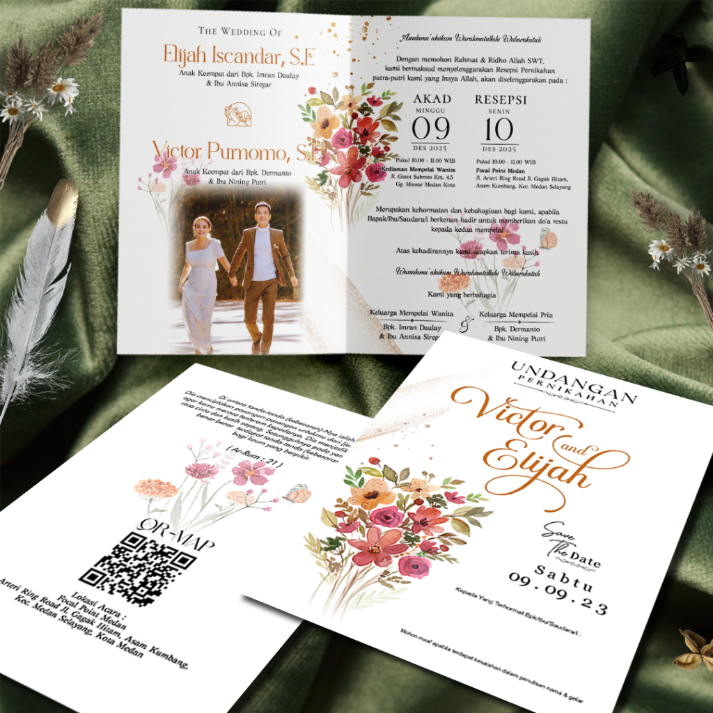 Jual Undangan Pernikahan aesthetic Brief Card F4 | Shopee Indonesia