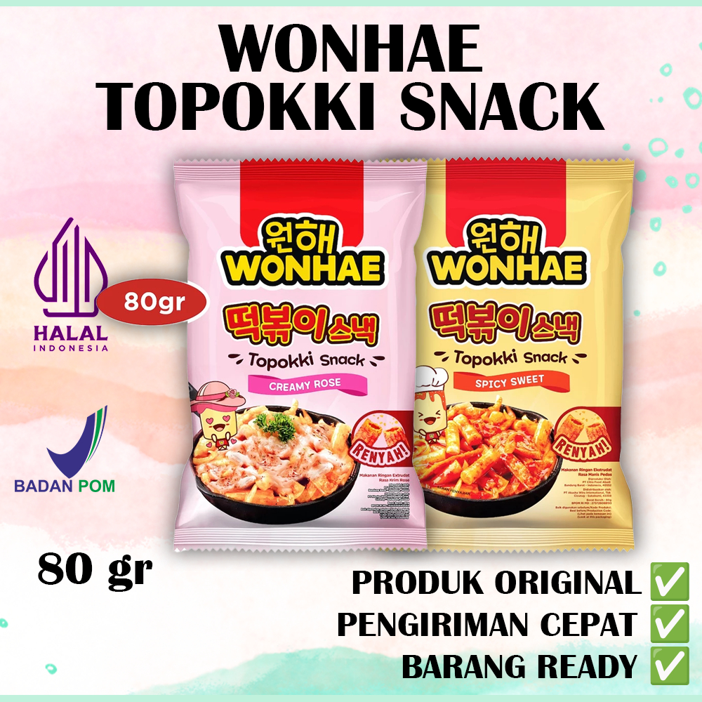 Jual Wonhae Topokki Snack Creamy Rose / Sweet Spicy 80gr | Shopee Indonesia