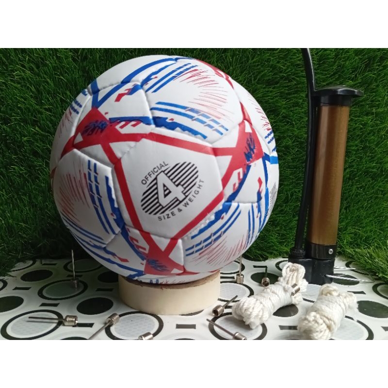 Jual BOLA SEPAK SIZE 4 /BOLA KAKI /BOLA QATAR BAHAN PU EMPUK JAITAN ...