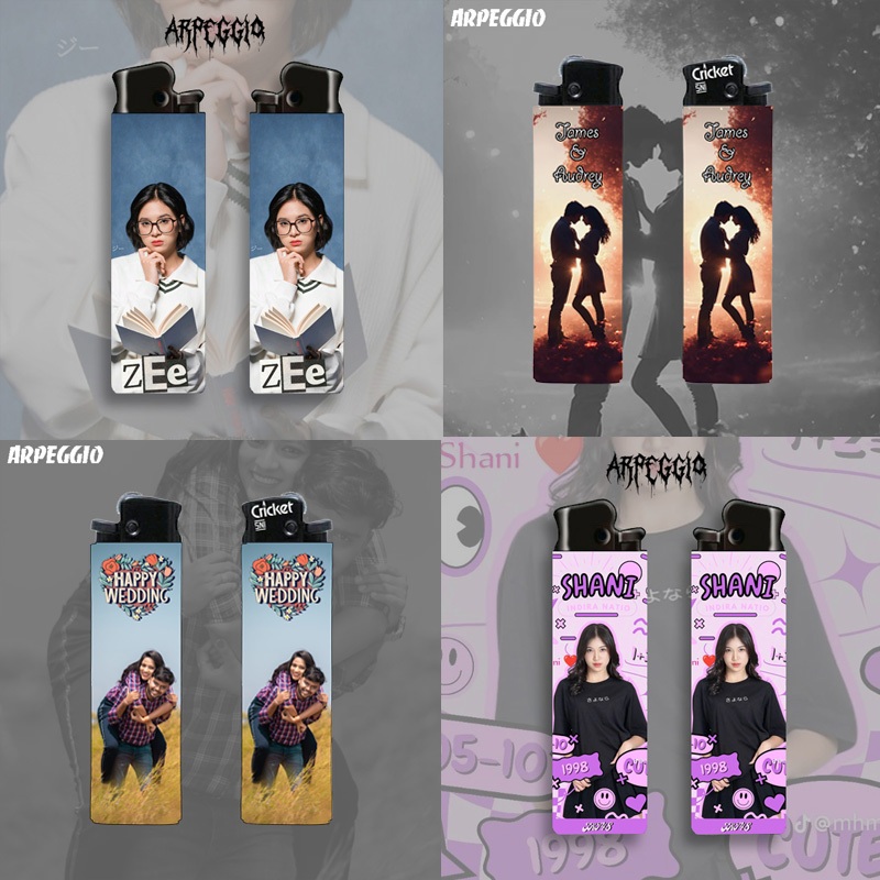 Jual Korek api custom/ foto / logo /gambar/nama band/foto pacar/ anti ...