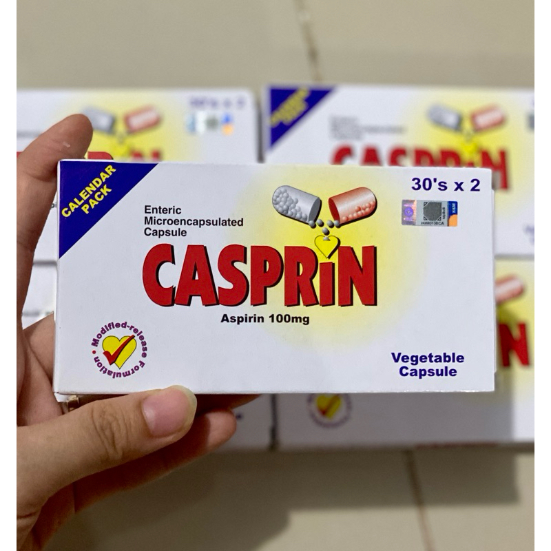 Jual CASPRIN ASPIRIN 100mg ORIGINAL MALAYSIA 60kapsul | Shopee Indonesia