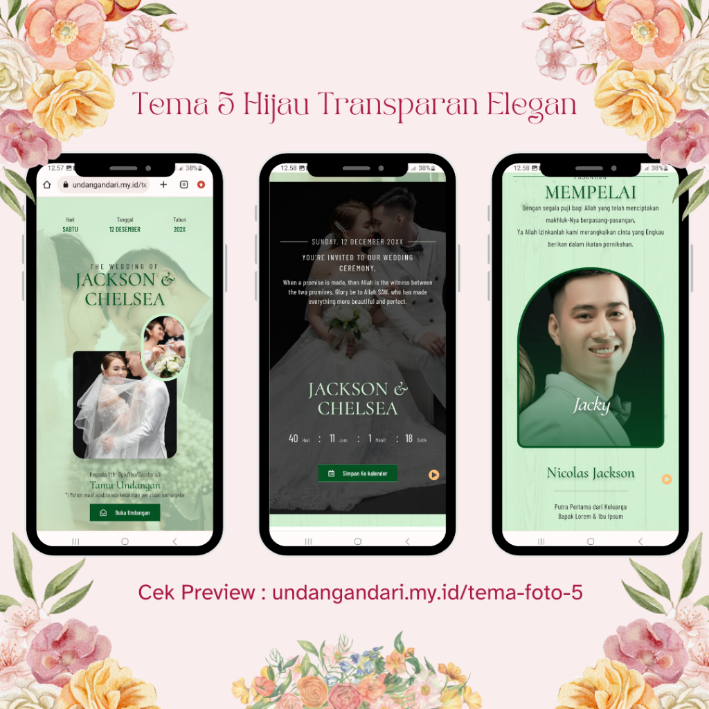 Jual Undangan Digital Website Pernikahan Nikah Kawin Khitan Aqiqah ...