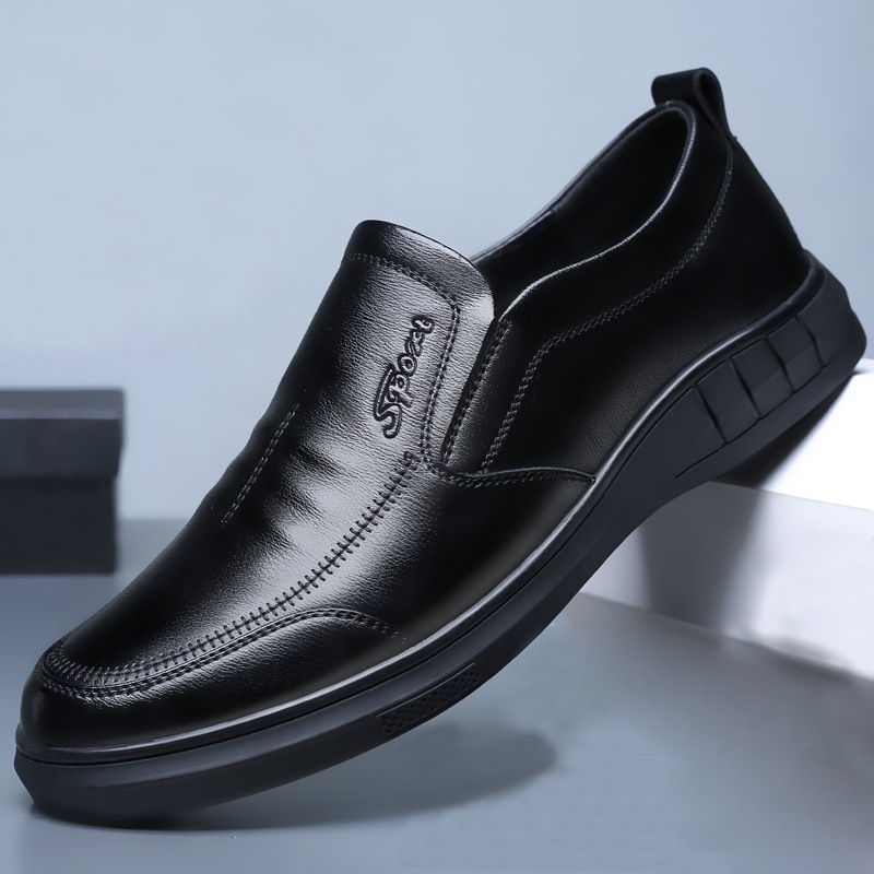Jual Sepatu Pantofel Pria Kulit Asli 100% Formal Slip On Tanpa Tali ...