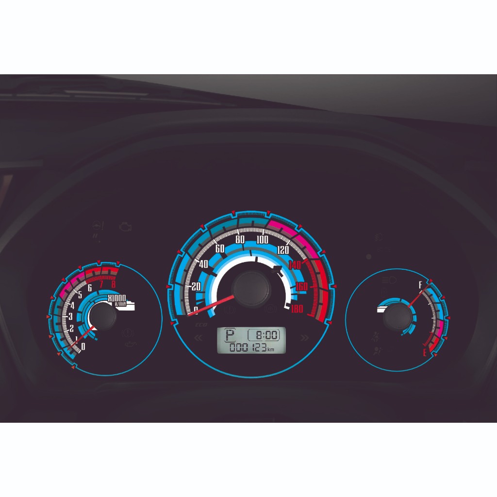 Jual Custom Speedometer Mobilio Brio Blue Techno | Shopee Indonesia