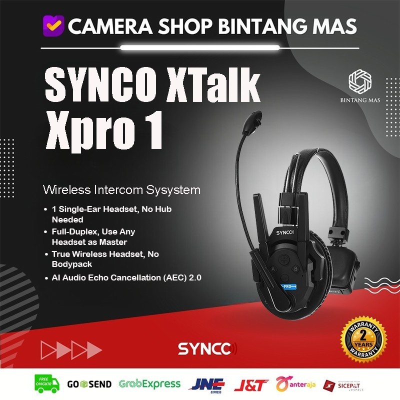 Jual Synco Xtalk XPro 1 Wireless Intercom Master/Remote Headset (2.4 GHz) | Shopee Indonesia