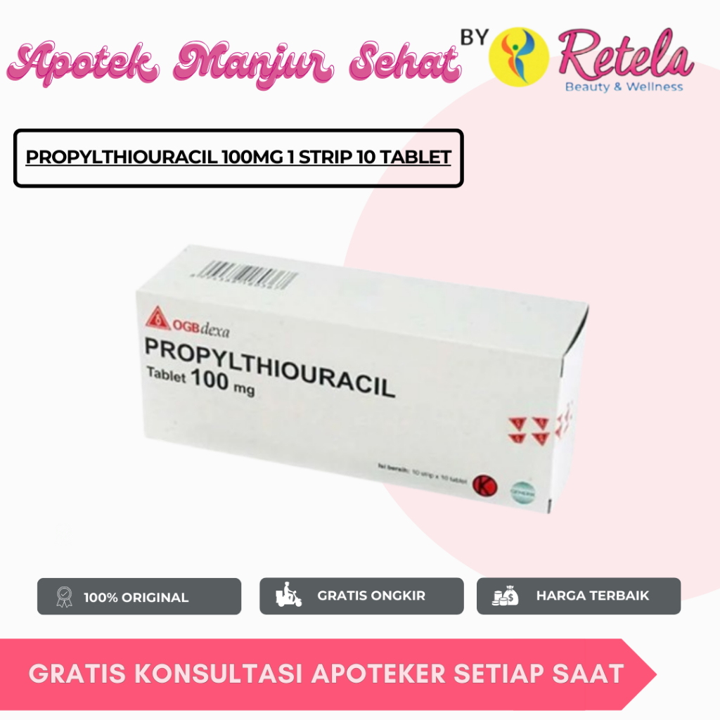 Jual PROPYLTHIOURACIL 100MG 1 STRIP 10 TABLET / HIPERTIROID | Shopee Indonesia