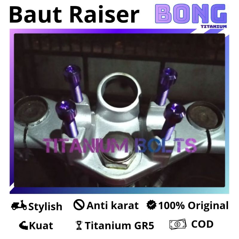 Jual Baut Raiser Stang Titanium Bolt GR5 Original | Shopee Indonesia