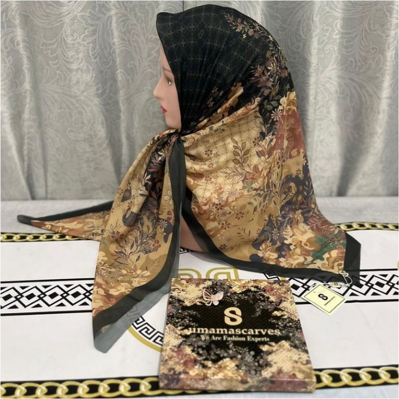 Jual UMAMA SCARVES BOX PREMIUM FREE BROS CANTIK HIJAB VOAL SEGI EMPAT ...