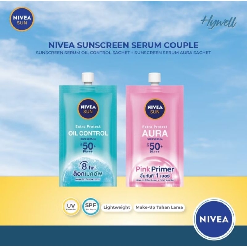 Jual NIVEA Sunscreen Serum Insta Aura dan Oil Control Sachet SPF 50+ PA ...