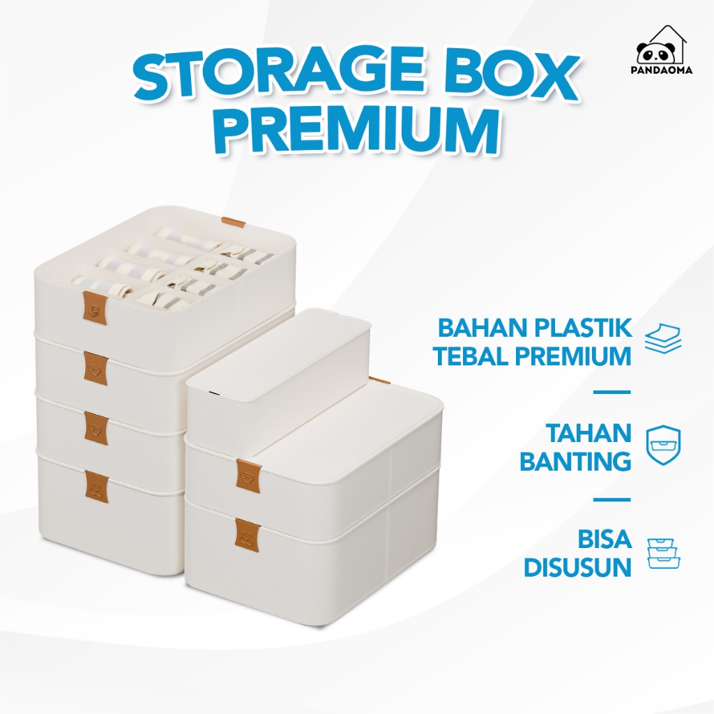 Jual Pandaoma Storage Box Underwear Storage Pembatas Laci Pakaian Dalam ...