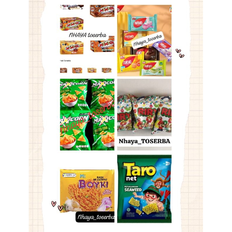 Jual ANEKA SNACK RENCENG RIRI,TARO ,KERIPIK MAXCORN DLL | Shopee Indonesia