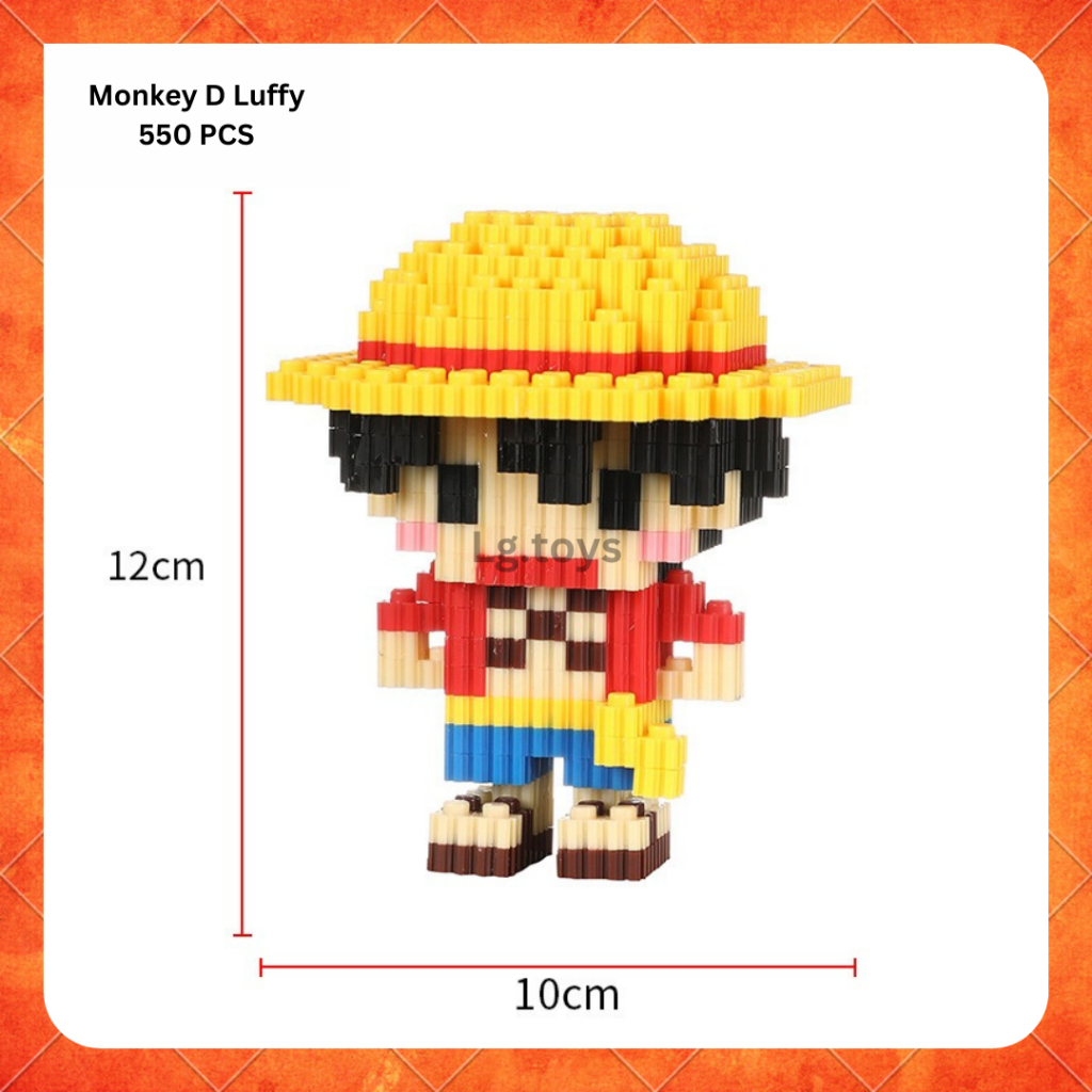 Jual LG TOYS Nano Block One Piece Series Karakter Kartun Mainan Balok ...