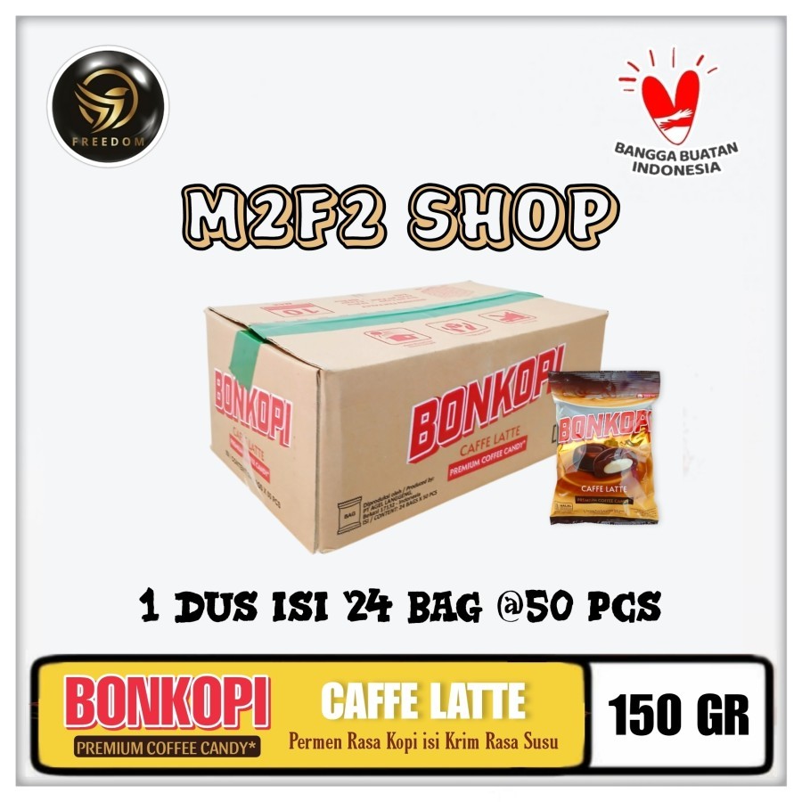 Jual Bonkopi Caffe Latte Premium Coffee Candy | Permen Kopi Krim Susu ...