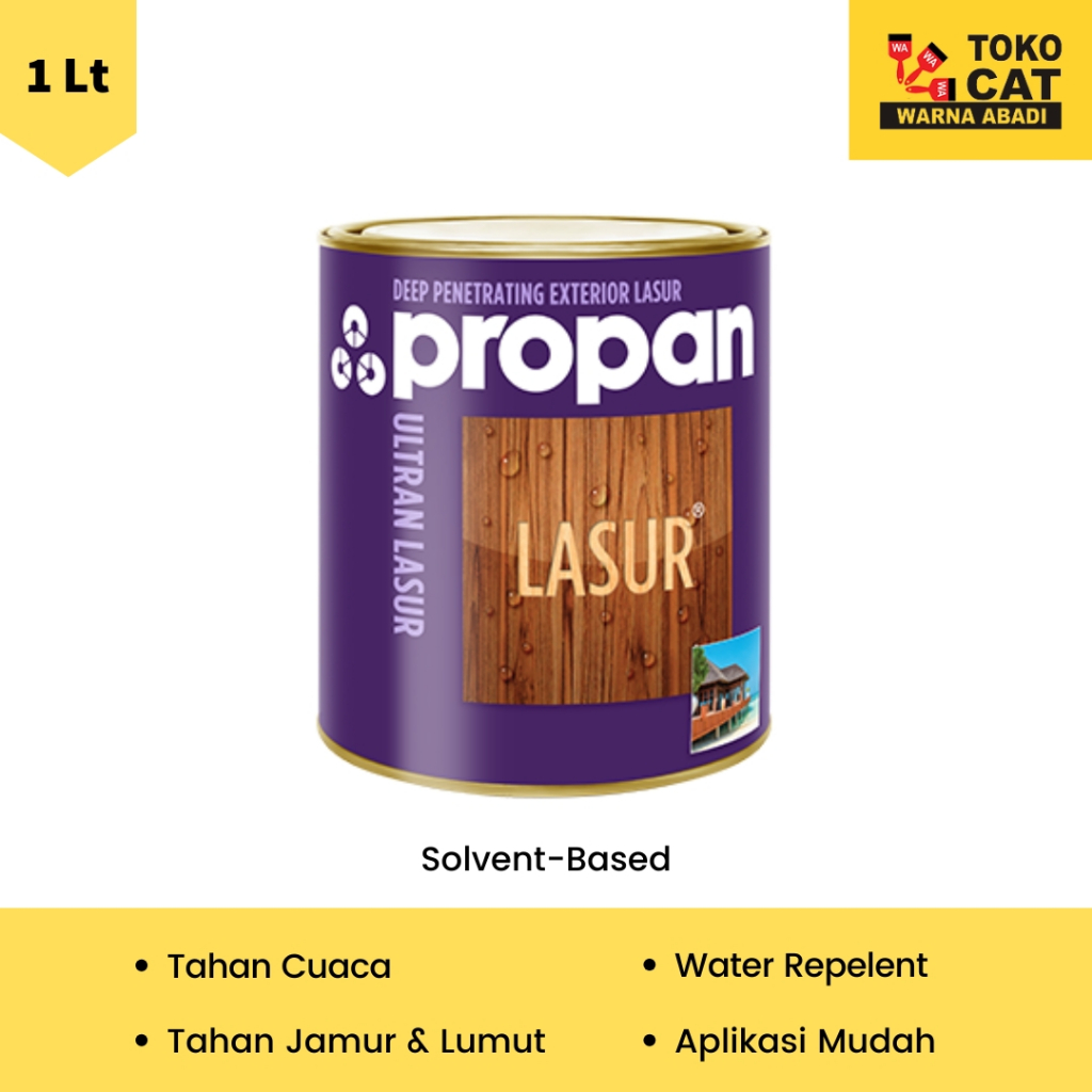 Jual CAT POLITUR PROPAN ULTRAN LASUR CLEAR DOFF- GLOSS - SATIN 1 LITER ...