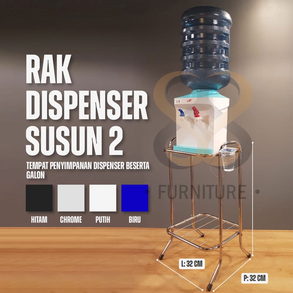 Jual RAK / RAK DISPENSER / RAK DISPENSER SUSUN 2 / MEJA GALON | Shopee ...