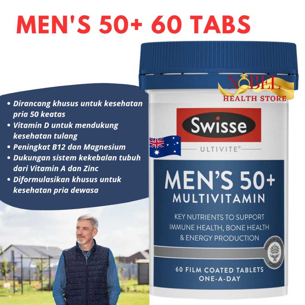 Jual Swisse Mens Multivitamin 50+ 60 Tablets | Shopee Indonesia