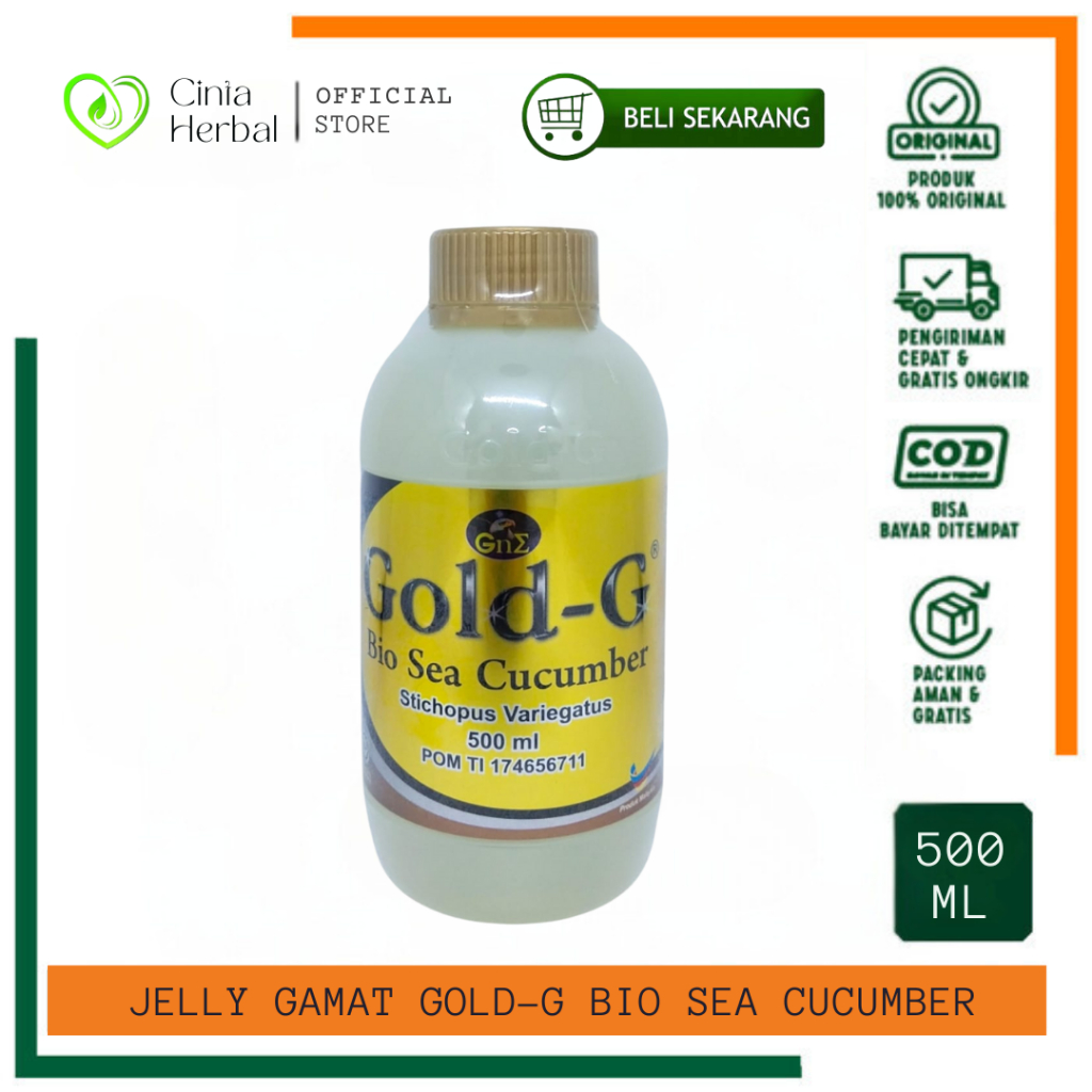 Jual Jelly Gamat Emas Gold G 500 ml | Suplemen Kesehatan Bio Sea ...