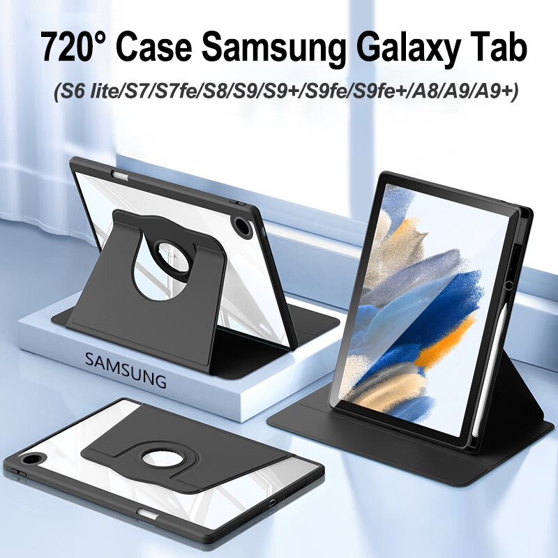 Jual Case Samsung Galaxy Tab 720°Rotate Tab S9/S9Plus Acrylic Flip Case ...