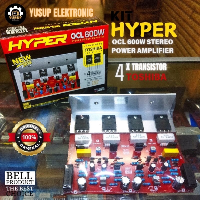 Jual KIT POWER HYPER OCL 600W STEREO TR FINAL TRANSISTOR TOSHIBA ASLI ...