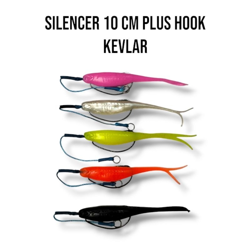 Jual SILENCER 10 CM PAKAI HOOK KEVLAR KENZI | UMPAN CASTING IKAN GABUS ...