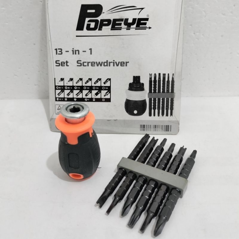 Jual New Hot Sale !!!! Obeng CRV Set 13in1 Obeng Cebol BB buntek karet ...