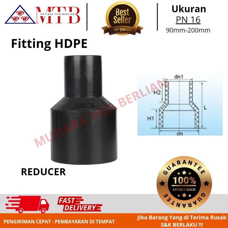 Jual Fitting Penyambung Pipa HDPE Reducer PN16 By CLD | Shopee Indonesia