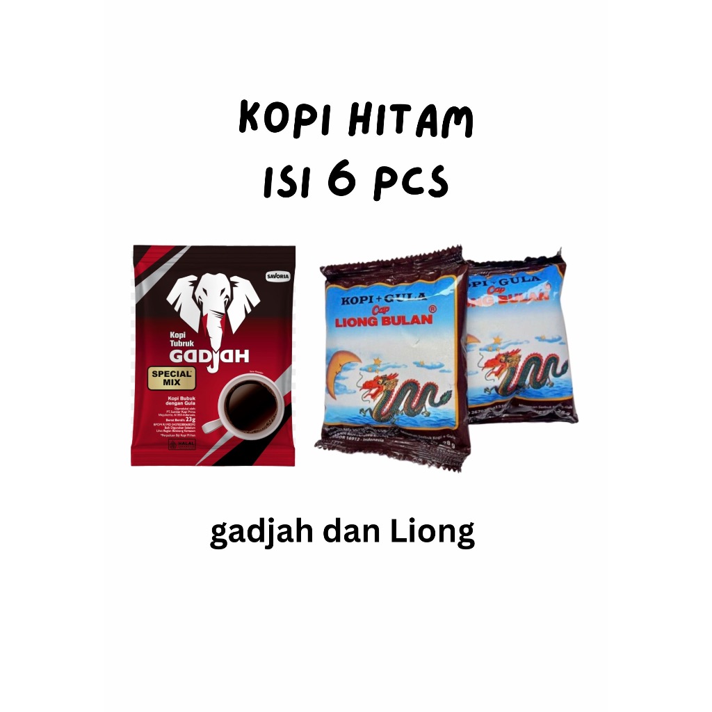 Jual KOPI HITAM KOPI LIONG BULAN | KOPI GADJAH | KOPI NESCAFE ICE ROAST ...