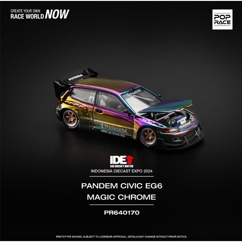 Jual POP RACE Pandem Civic EG6 Magic Chrome Indonesia Diecast Expo IDE ...