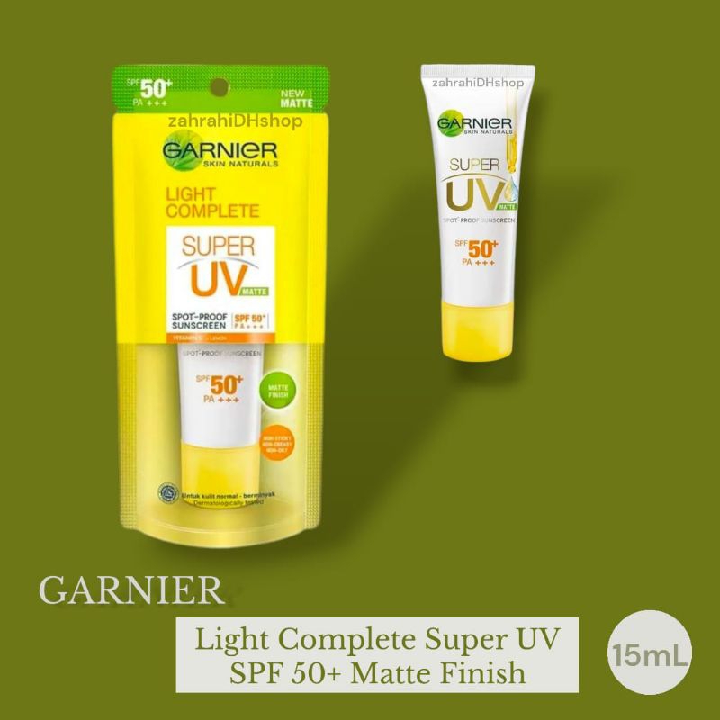 Jual Garnier Light Complete Sunscreen Super UV SPF 50+ Matte Finish ...