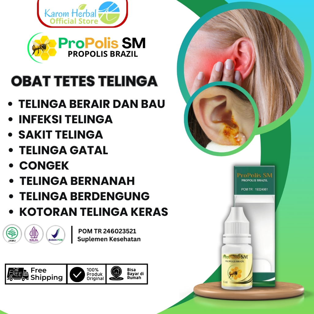 Jual Obat Tetes Telinga Gatal Berair dan Bau Berdengung Budeg Congek ...