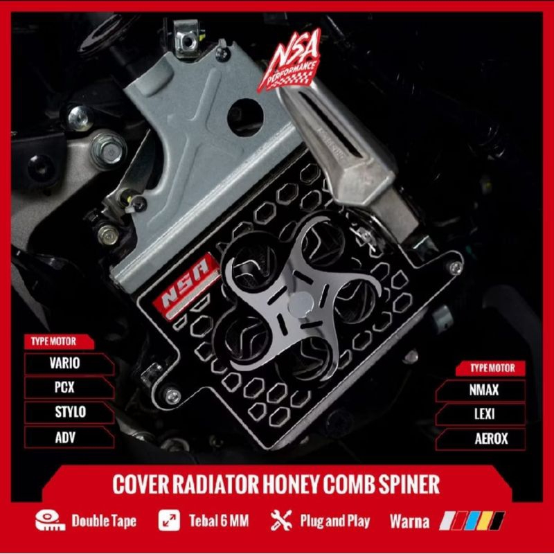 Jual NSA COVER RADIATOR.SPINER HONEY COMB TUTUP RADIATOR PCX 160 ADV ...