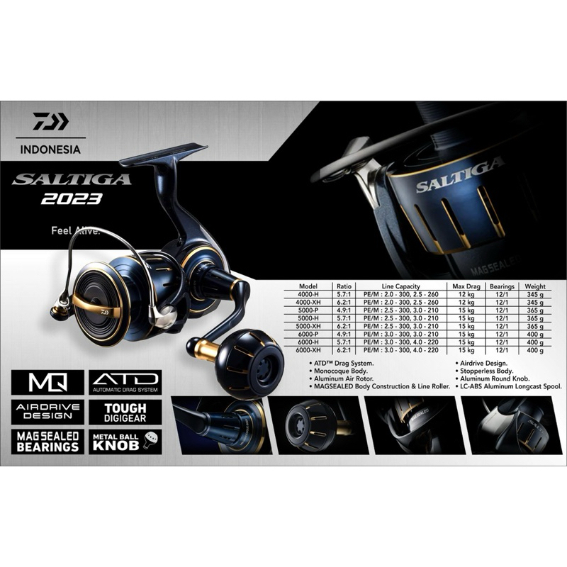 Jual REEL DAIWA SALTIGA 2023 MADE IN JAPAN / REEL SPINING GARANSIR RESMI DAIWA INDONESIA 1 TAHUN ...