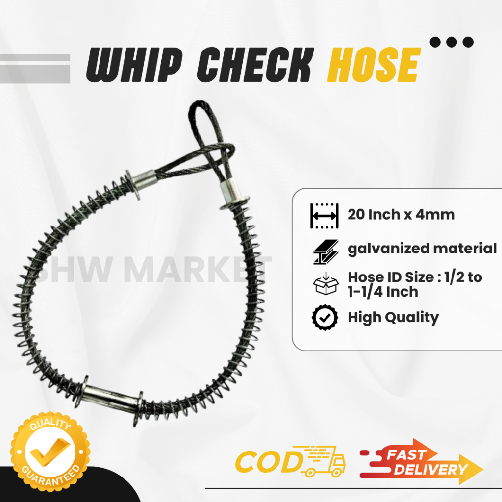 Jual Whip Check Hose Safety Cable 4mm x 20 inch Hose Arrestor - 1594 ...