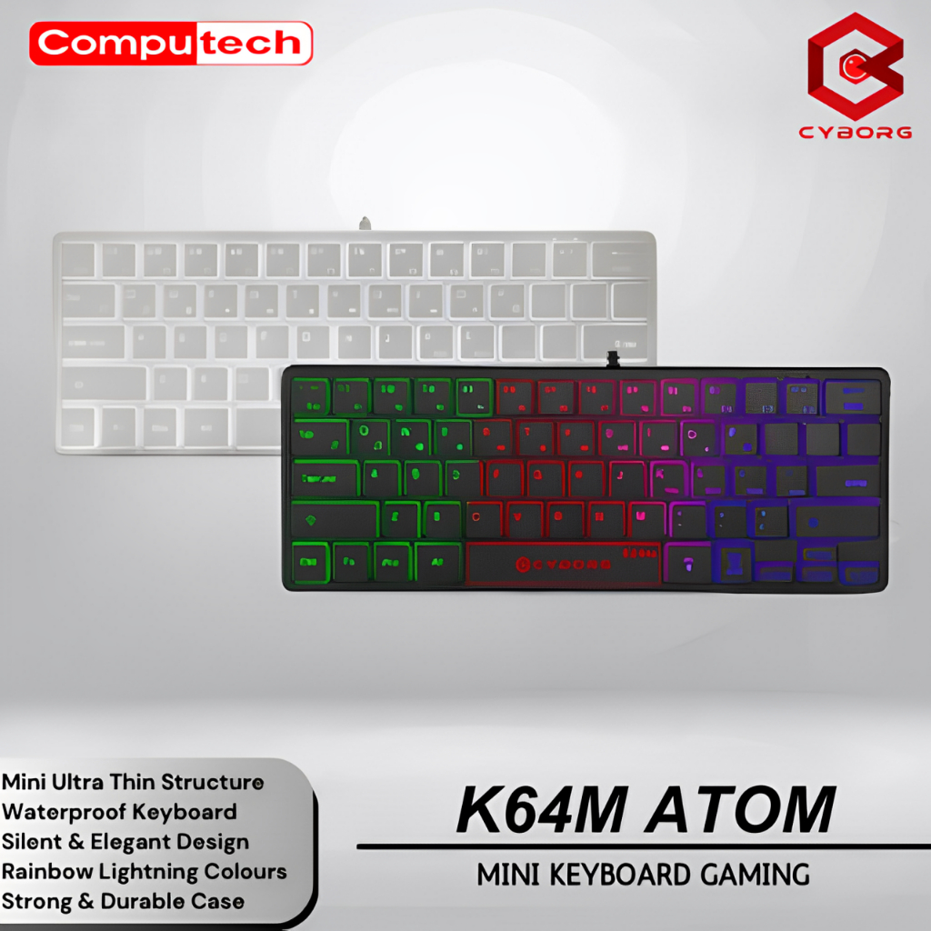 Jual CYBORG Mini Entry Level Gaming Keyboard K64M ATOM - CYBORG K 64M ...
