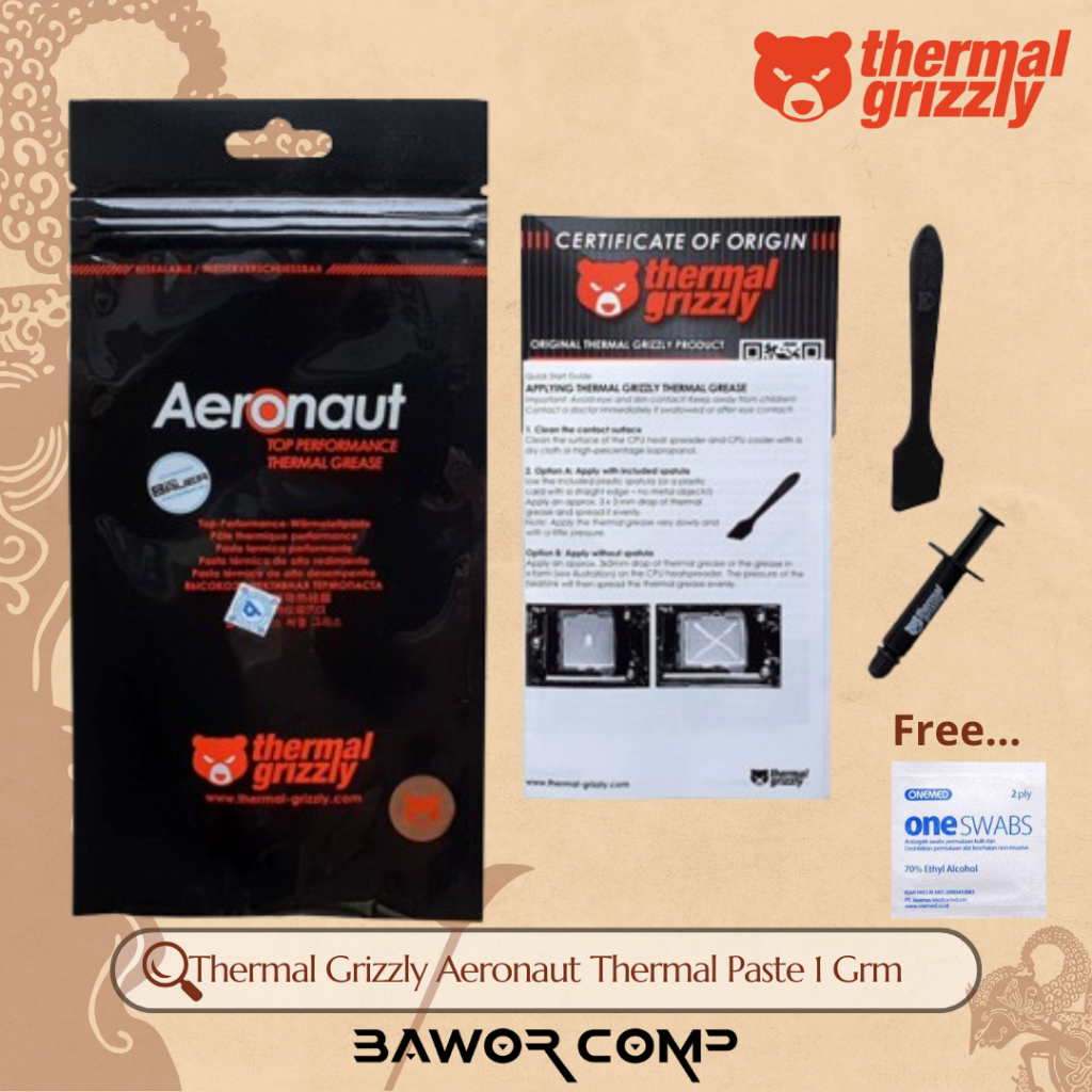 Jual Thermal Grizzly Aeronaut Thermal Paste 1 Gram - 100% Original ...