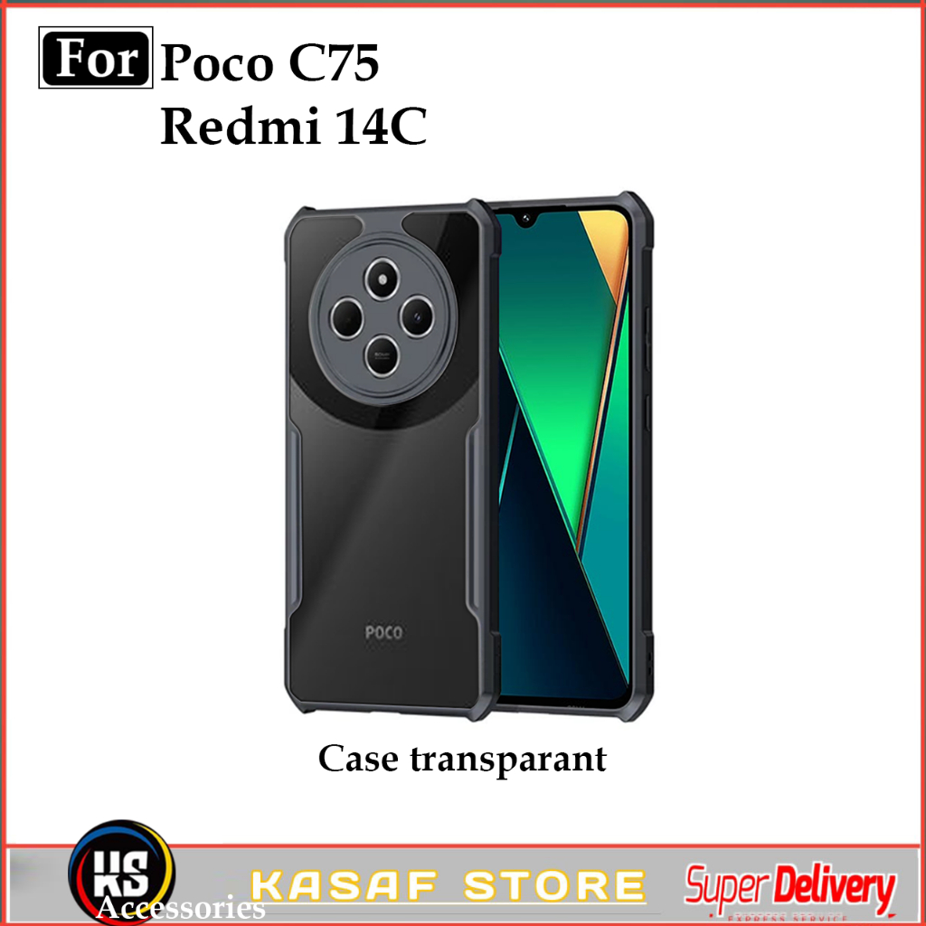 Jual Casing Xiaomi poco C75 Redmi 14C 4G Soft Case hitam Fusion ...