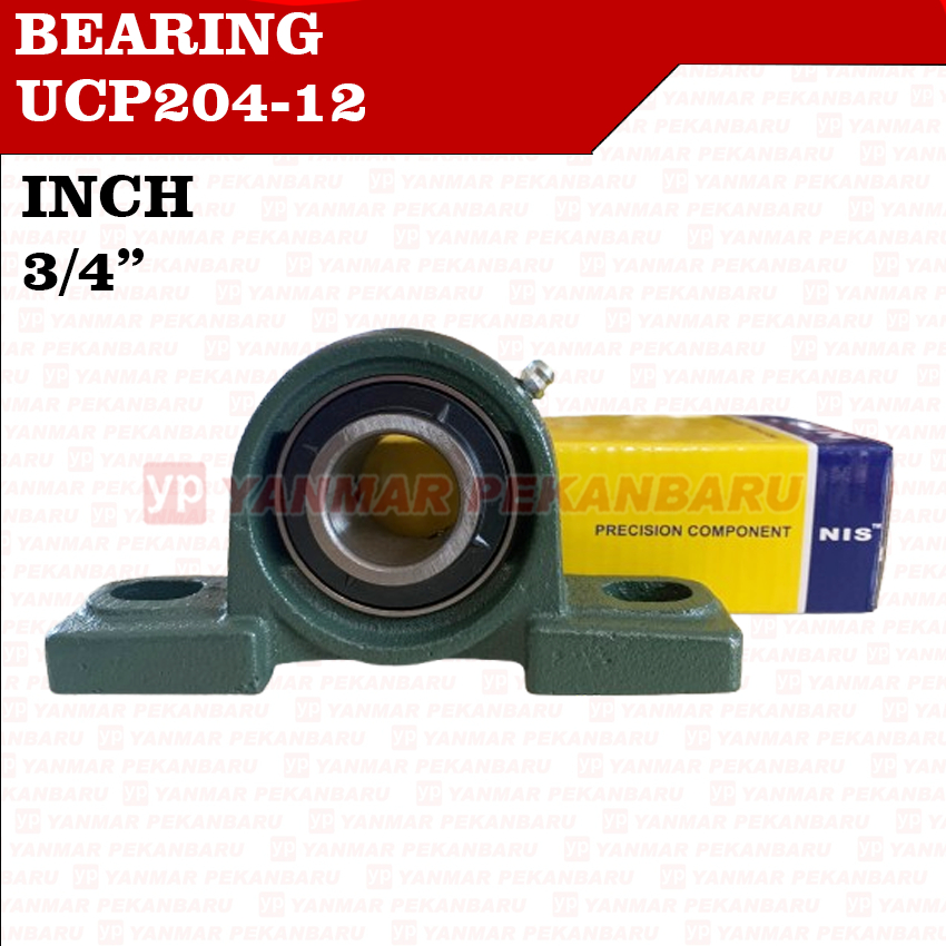 Jual Pillow Block Bearing Lahar Duduk UCP204-12 UCP 204 3/4 INCHI NIS | Shopee Indonesia
