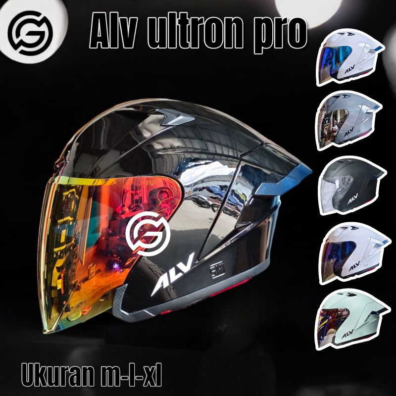 Jual HELM ALV ULTRON PRO SOLID|HALF FACE TERBARU | Shopee Indonesia