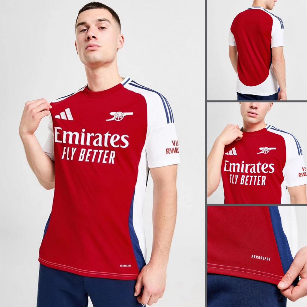 Jual JERSEY ARSENAL NEW HOME MERAH 2024 2025 GRADE ORI BAJU SEPAK BOLA ...