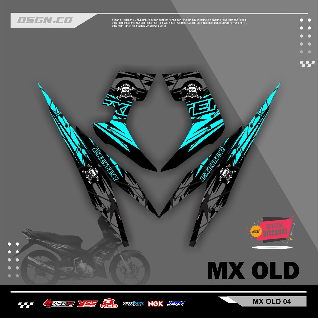 Jual Striping Jupiter Mx Lama 135 variasi List Body Variasi Stiker ...