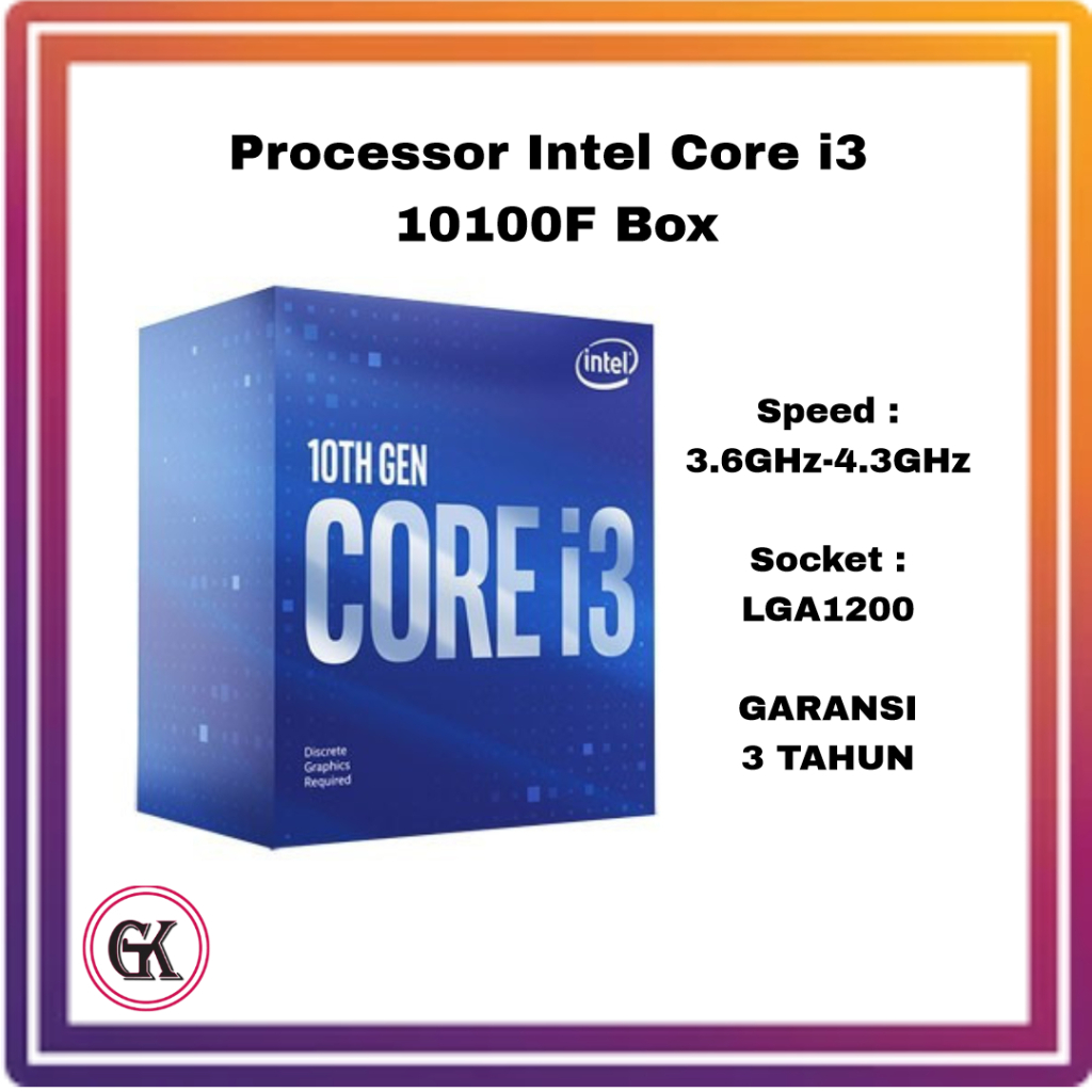 Jual Processor Intel Core I3 10100F Up To 4.3 GHz Socket 1200 Box | Shopee Indonesia