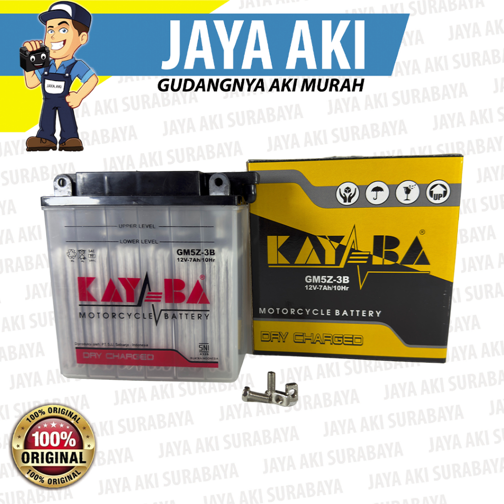 Jual Aki Motor KAYABA GM5Z-3B Original DRY Charger Motor LEGENDA GRAND PRIMA TITAN SUPRA SMASH ...